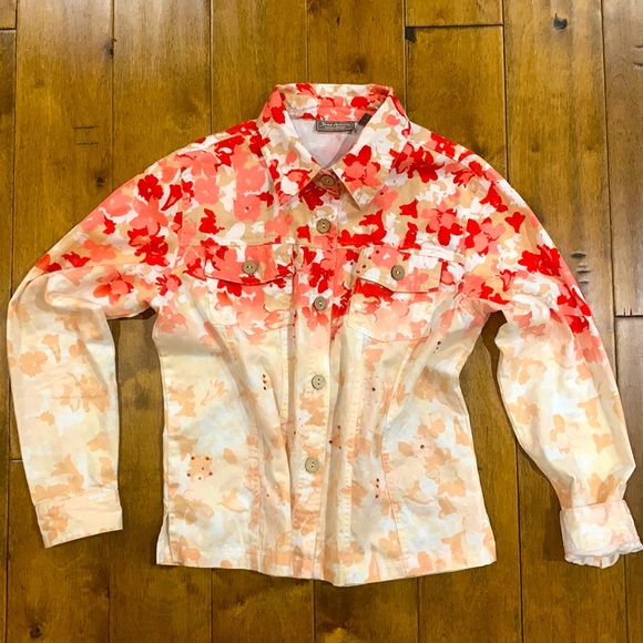 Jane Ashley | Jackets & Coats | Jane Ashley Hand Bleached Jacket | Poshmark